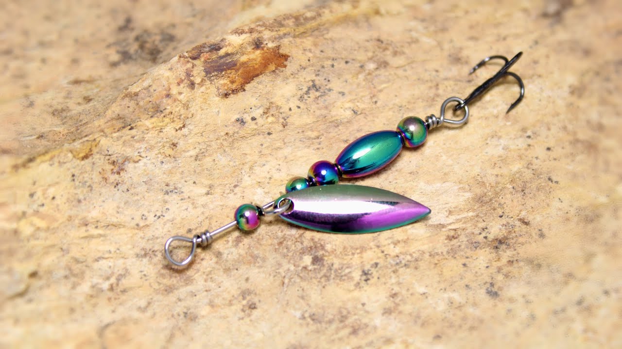 Making an Iridescent Inline Spinner Fishing Lure - YouTube