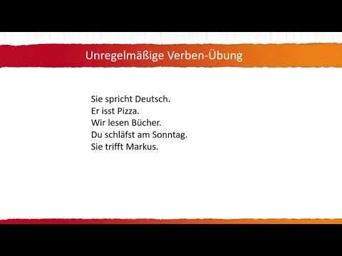 Unregelmassige verben Übung