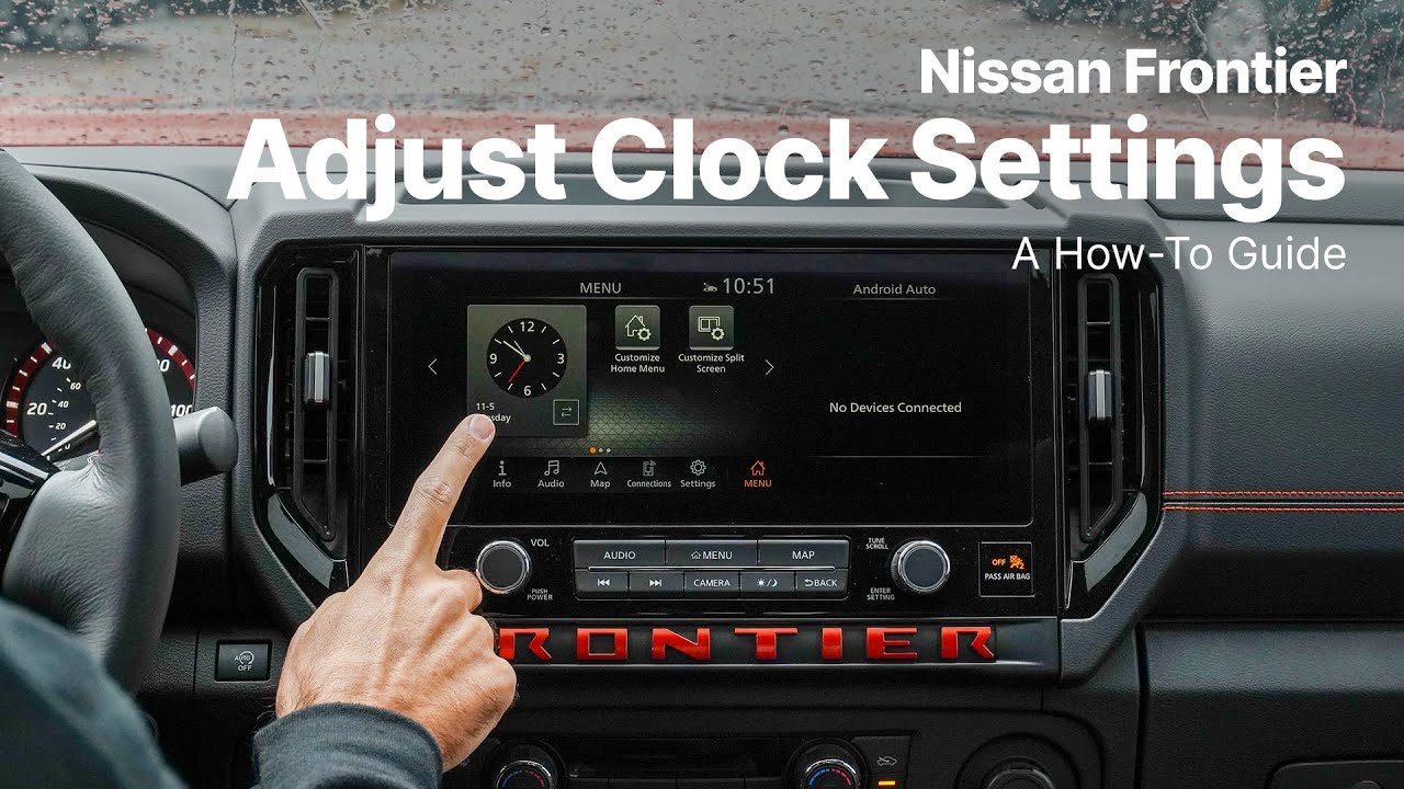 How to Set the Clock | Frontier | Nissan Guide - YouTube