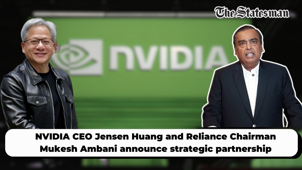 NVIDIA CEO Jensen Huang and Reliance Chairman Mukesh Ambani announce ...