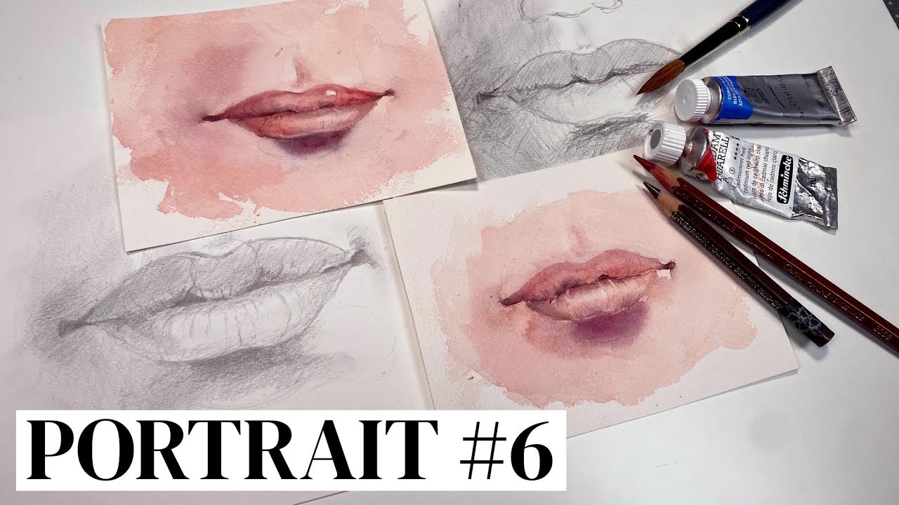 Mund - Aquarell Portrait für Anfänger #6 - YouTube