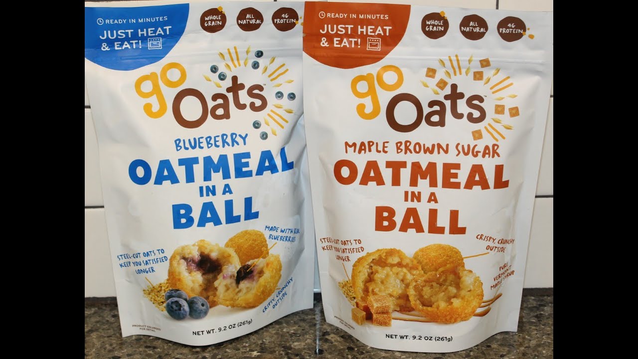 Go Oats Oatmeal In A Ball: Blueberry & Maple Brown Sugar Review - YouTube