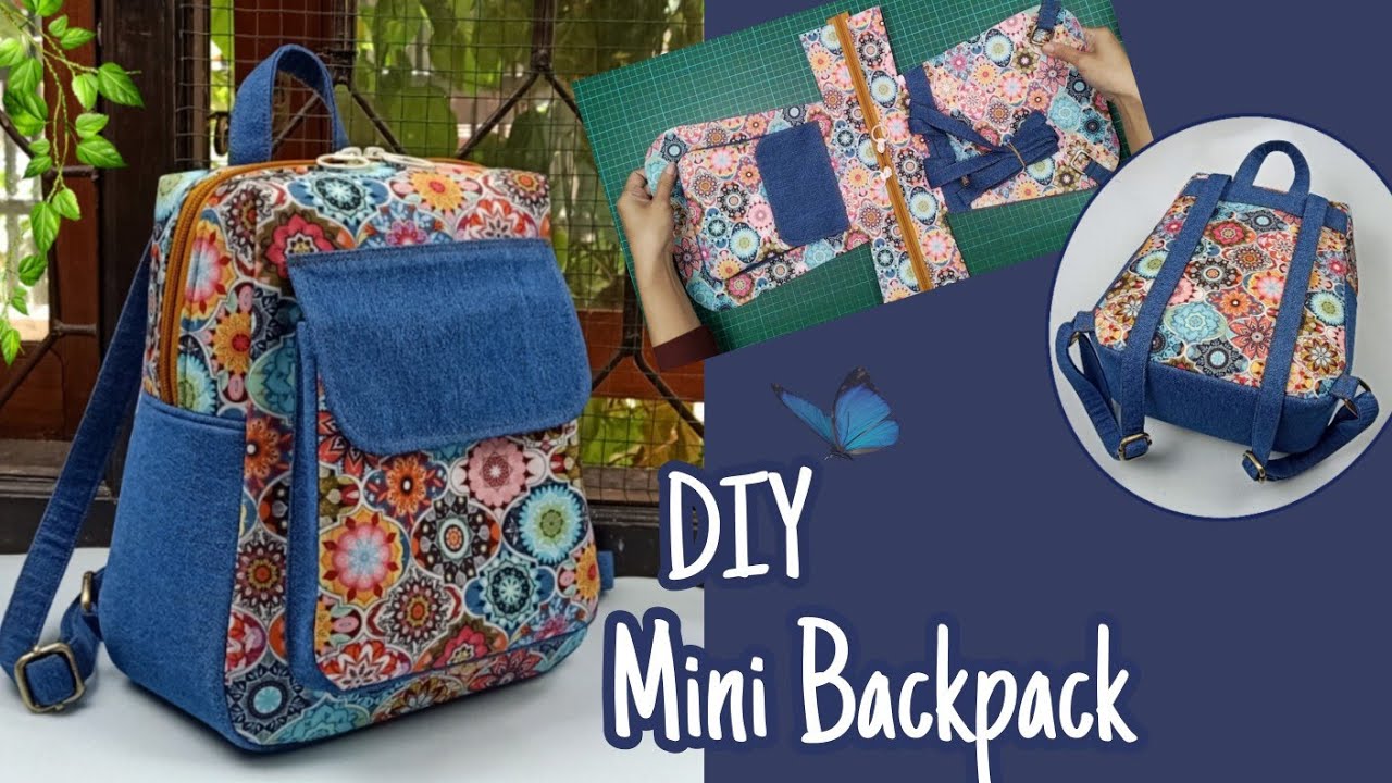 DIY Cara Membuat Tas/Zinnia Backpack/Mini Backpack Tutorial & Pattern - YouTube