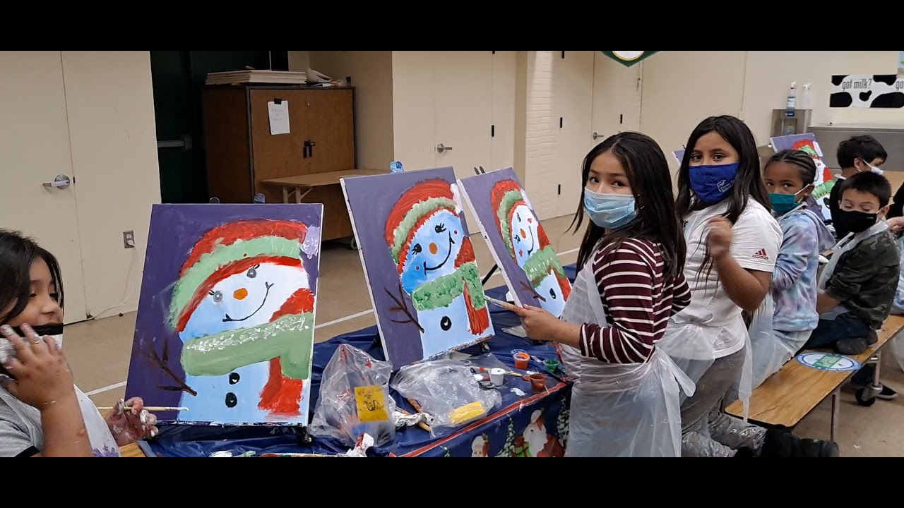 Calwa Elementary painting the Snowman - YouTube