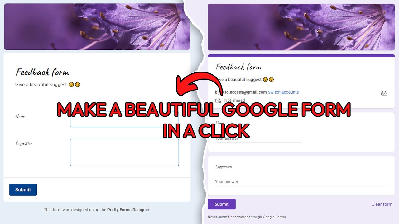 Customized google form for businesses and others - YouTube