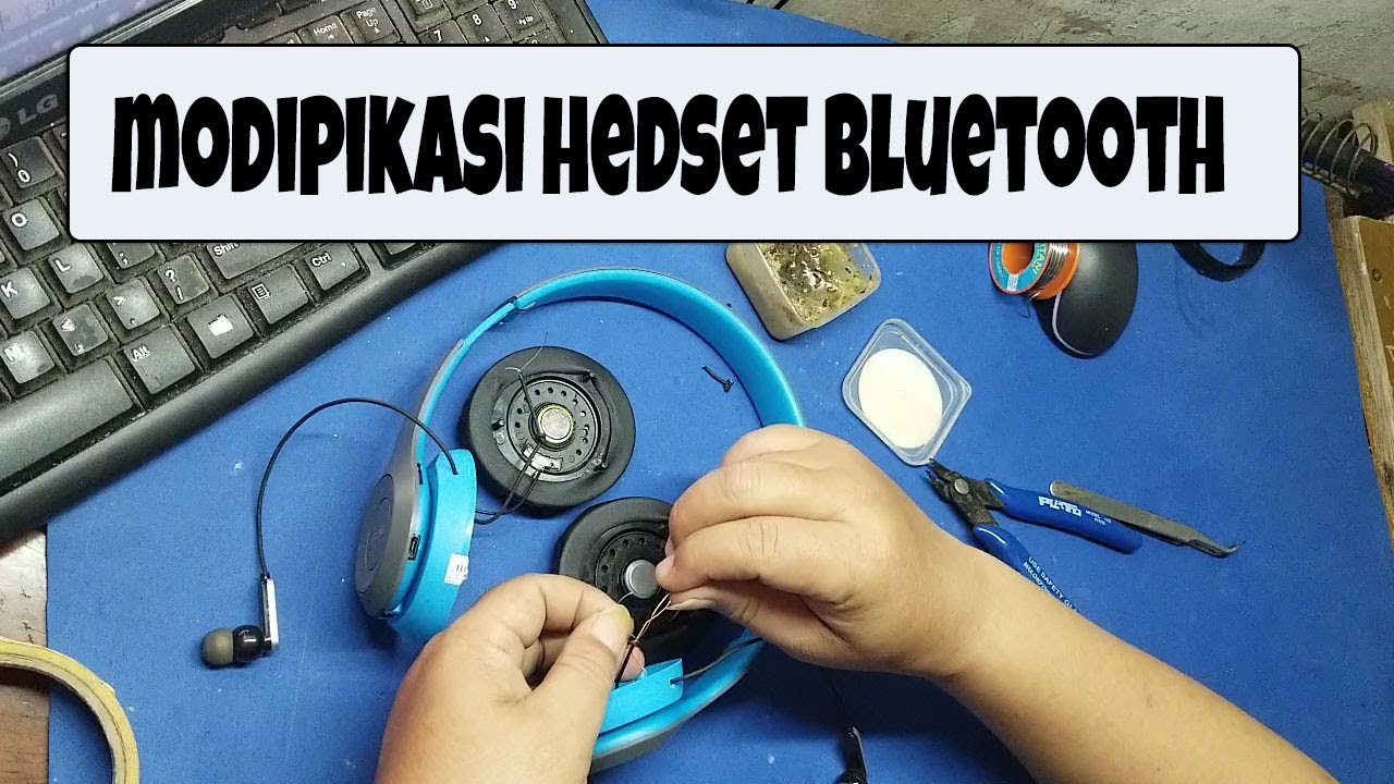 Modipikasi Hedset bluetooth pake hedset kecil - YouTube