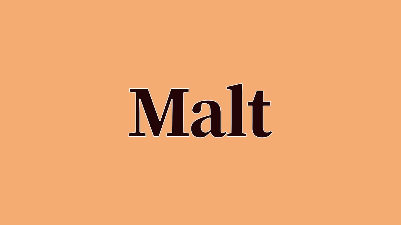 Malt Pronunciation and Meaning - YouTube