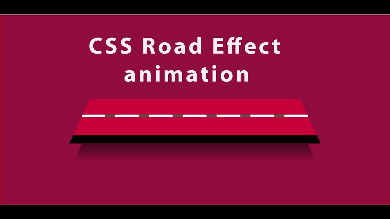 How To Create An Endless Road Animation Effect Only HTML And CSS - YouTube