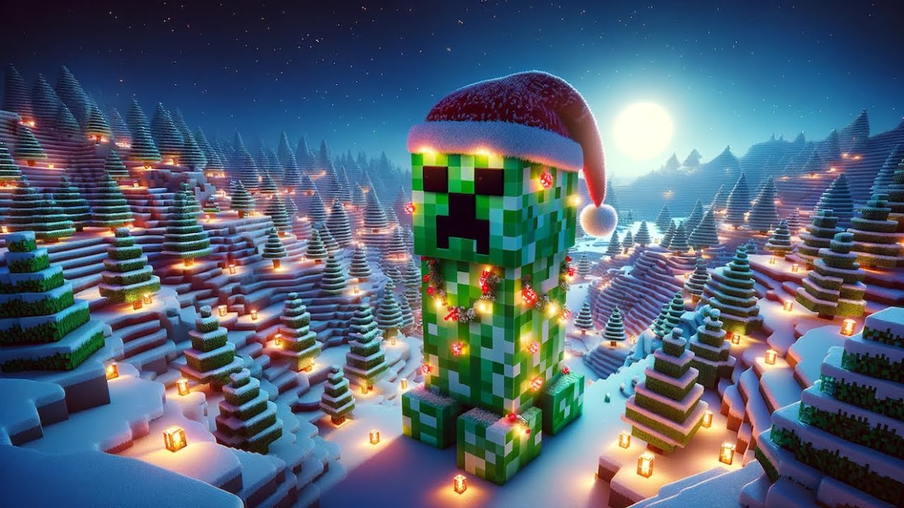 Minecraft Builds - Building a Giant Creeper House - YouTube