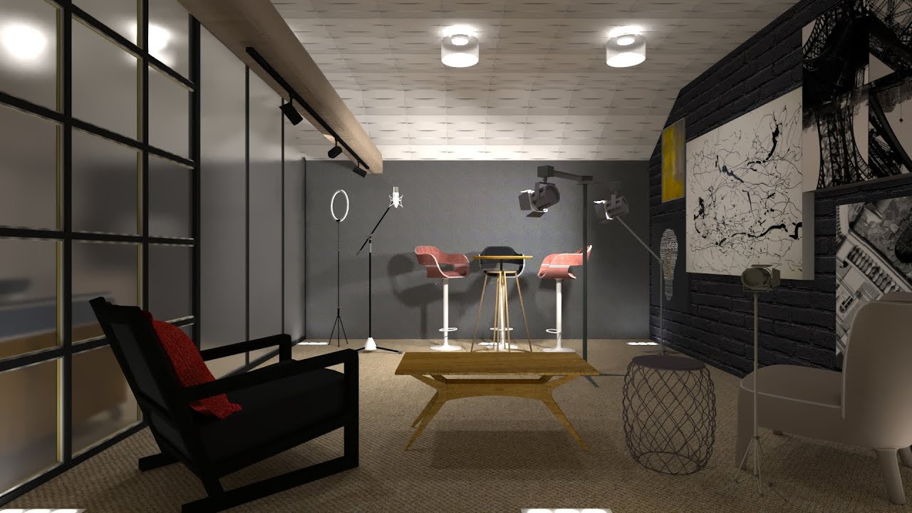 3D 360 VR Interior Design Project. Virtual tour. Streaming studio VR ...