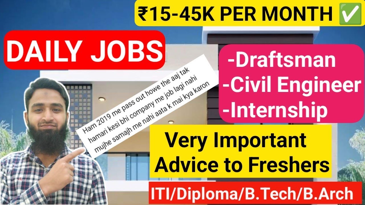 Draftsman jobs🙌Very Important Advice | Civil Engineer Jobs ...