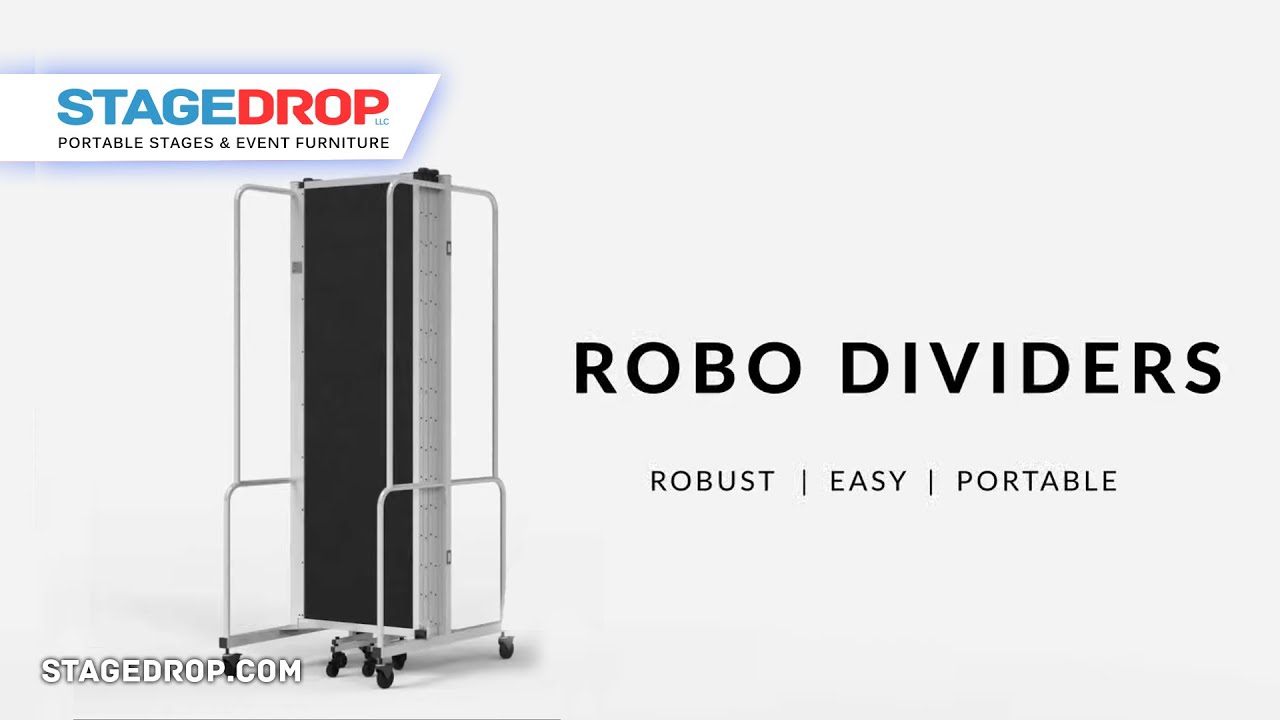 National Public Seating ROBO™ Portable Room Divider - StageDrop - YouTube