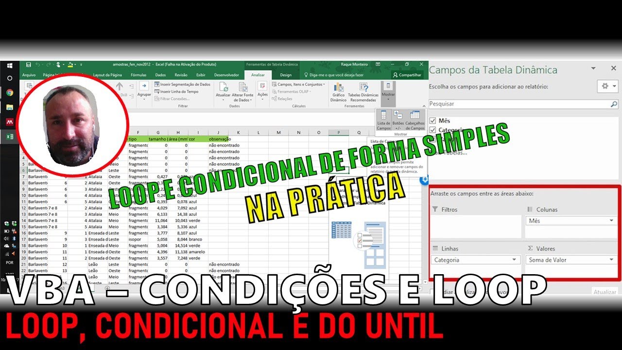 Escrever uma palavra através de uma condição no VBA (modo compacto ...