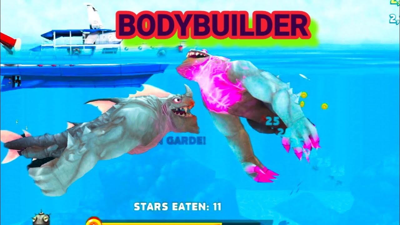 bodybuilder shark HUNGRY shark evolution gameplay walkthrough ultimate ...