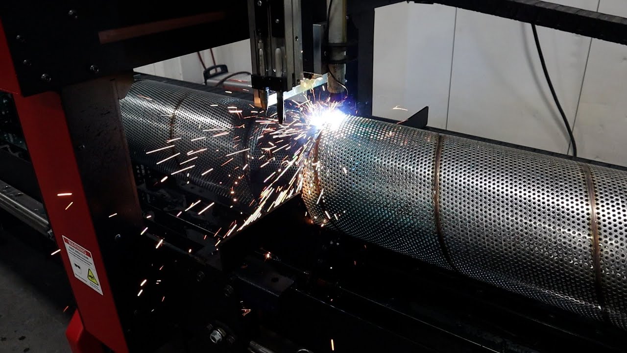 Cutting Perforated Stainless Steel Tubes on the JD Squared XR12 Rotary ...
