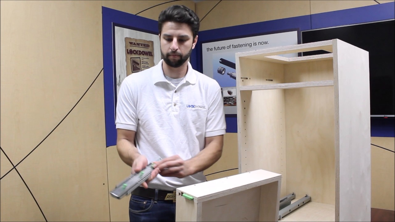 Attaching a Lockdowel Sidemount Drawer Slide - YouTube