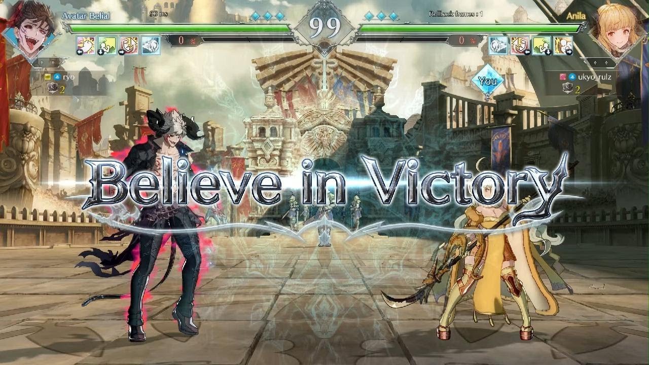 Granblue Fantasy Versus: Rising Practice Matches Anila vs Avatar Belial ...