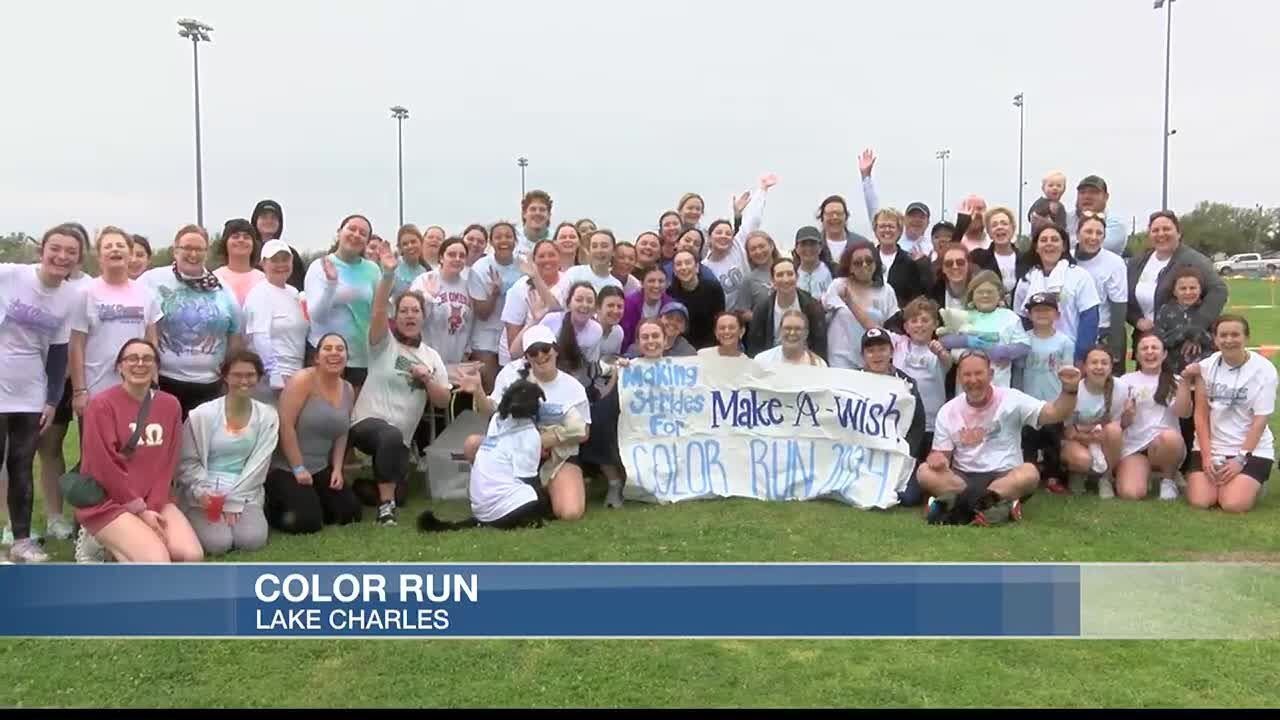 McNeese sorority host color run in support of local Make-A-Wish kid ...