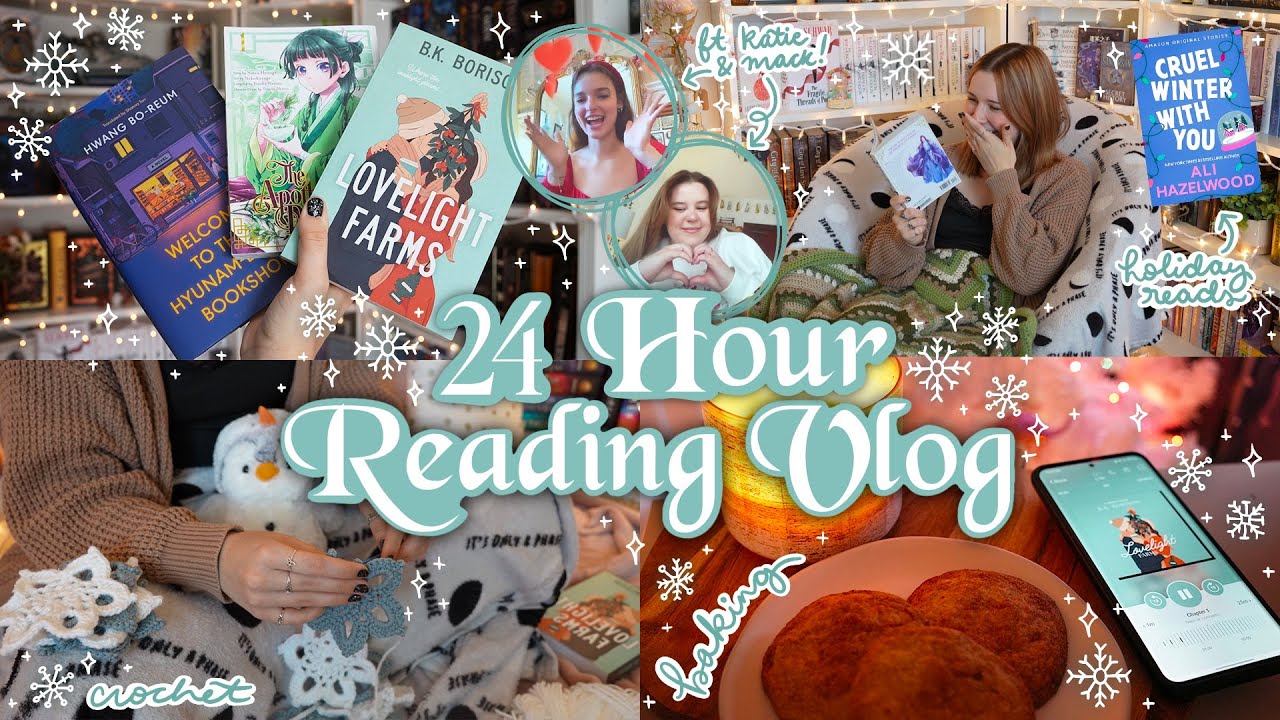 READING VLOG | reading 5 books in 24 hours ️ 🎄 - YouTube