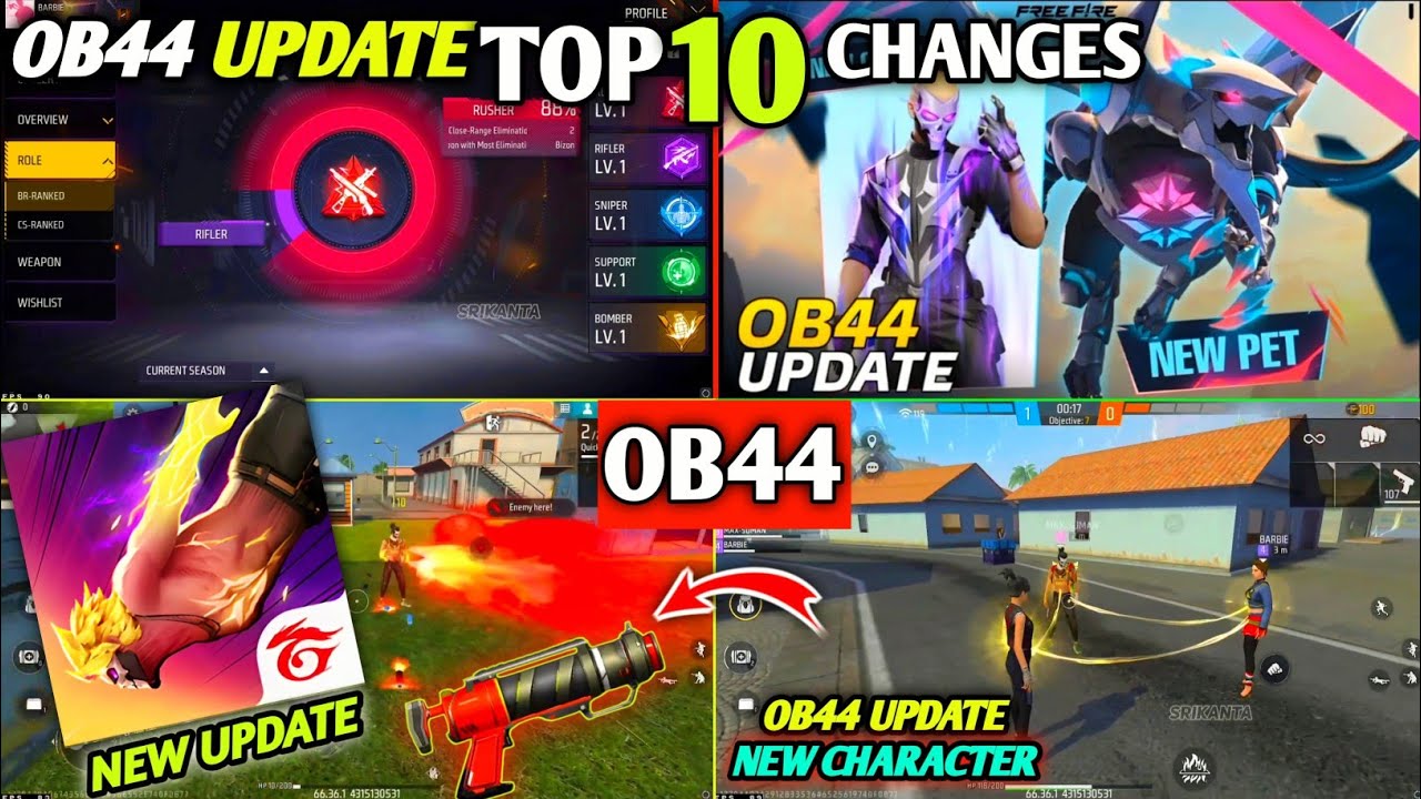 OB44 Update Top 10 Big Changes 🤯🥳 | OB44 Update Free Fire | Ff Advance ...
