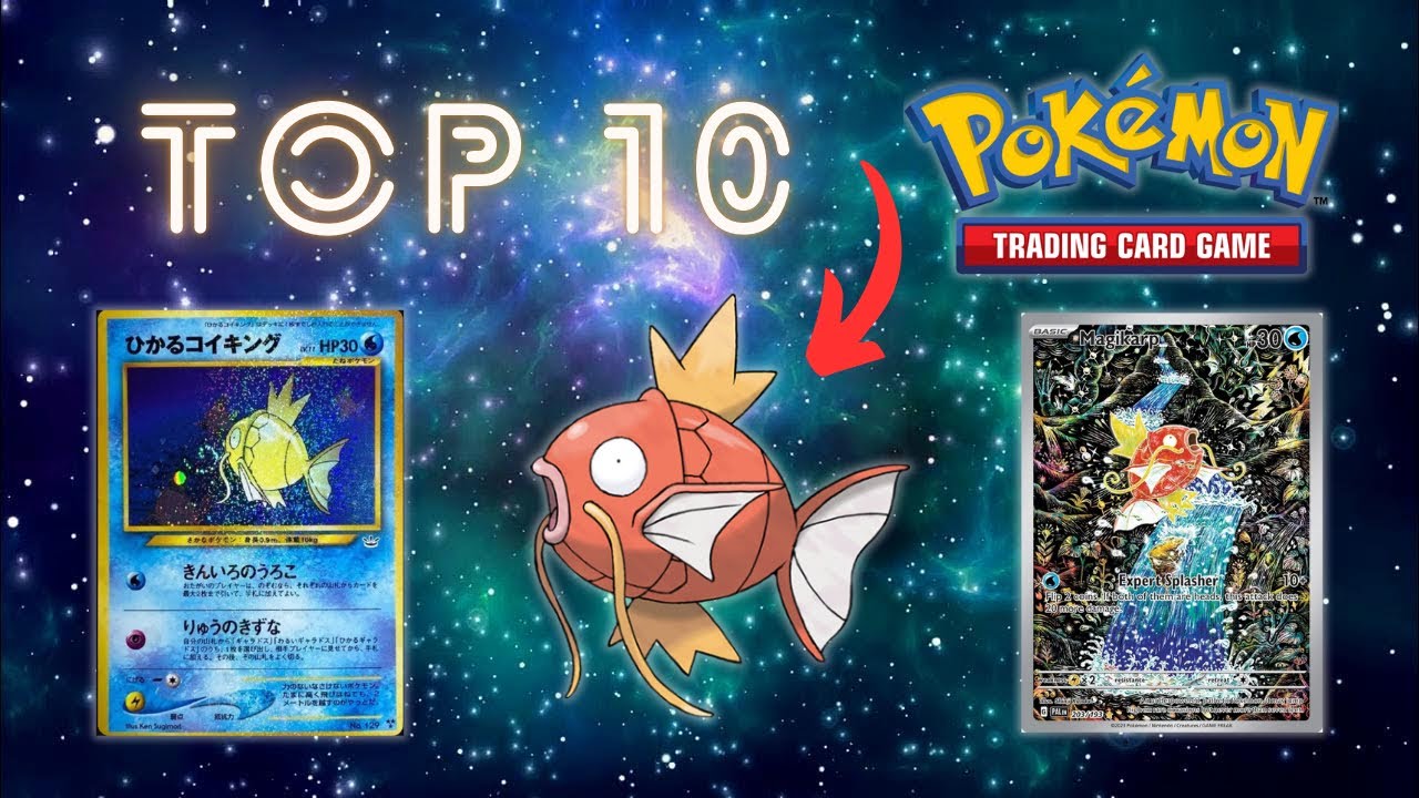The 10 Most EXPENSIVE Magikarp Pokemon Cards 🐟 #top10 #pokemon # ...