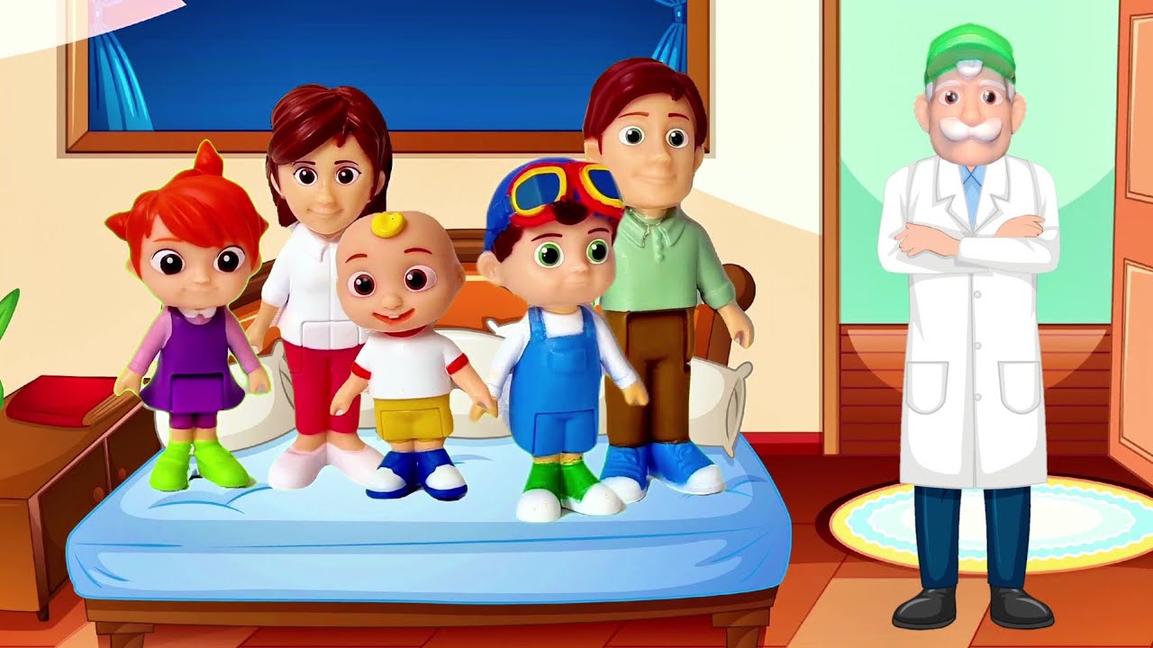 5 Little Toys Jumping on The Bed - Cocomelon Toys Nursery Rhymes and ...
