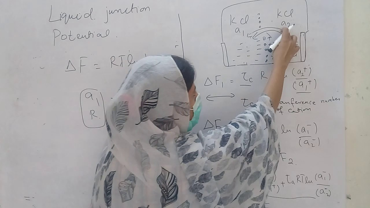 Lec.5. Liquid junction potential with derivation in hindi/urdu - YouTube