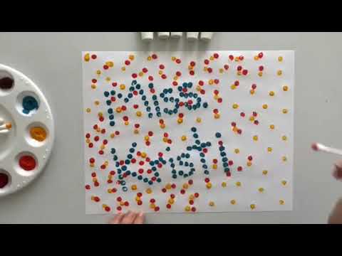 Q -Tip Dot Art - YouTube