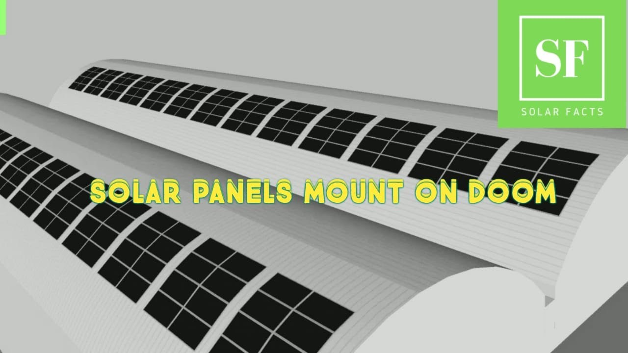 Solar #Panels installation of round doom roof - YouTube