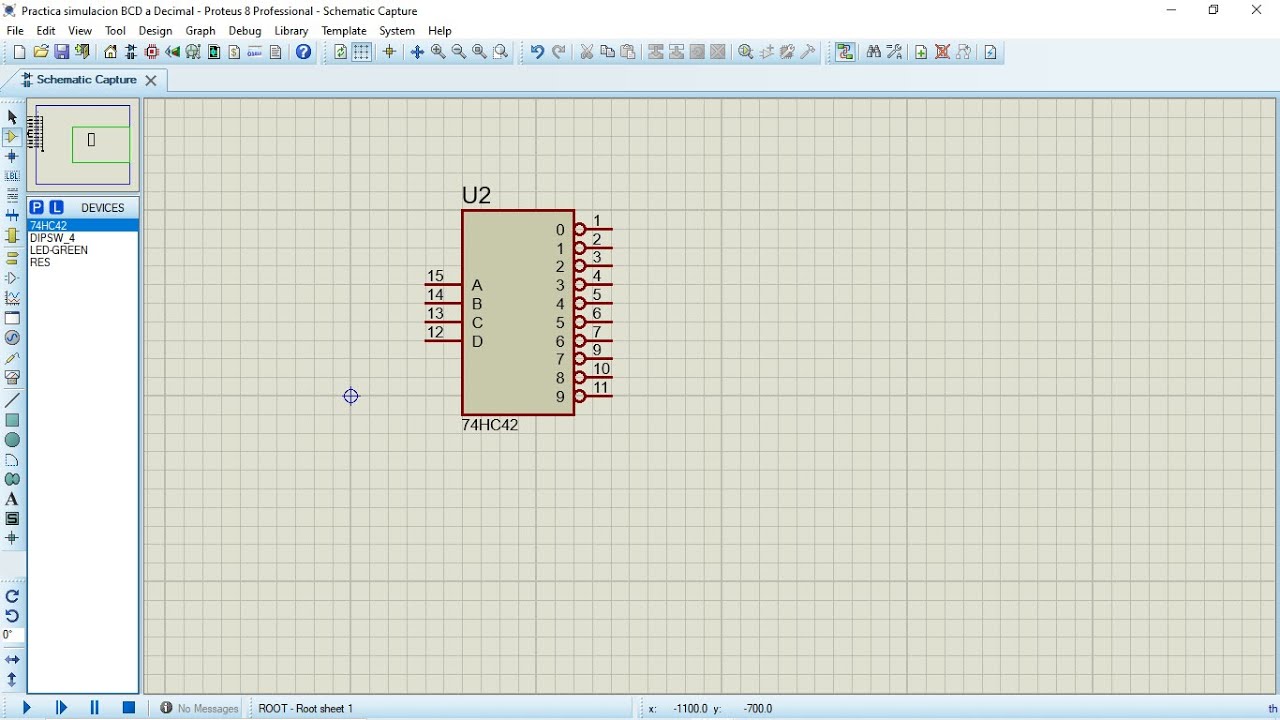 Simulacion 74HC42 - YouTube