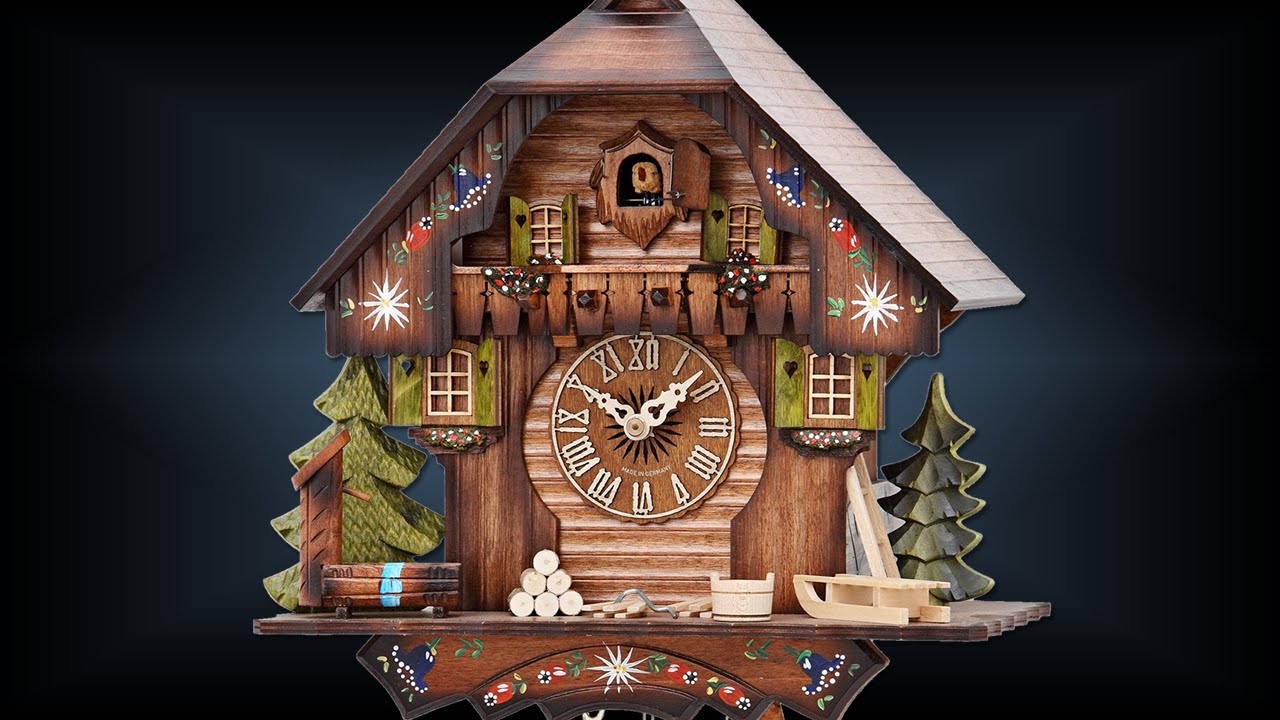 Chalet style 8 Day Alpine Forest 12'' cuckoo clock by Hekas - YouTube