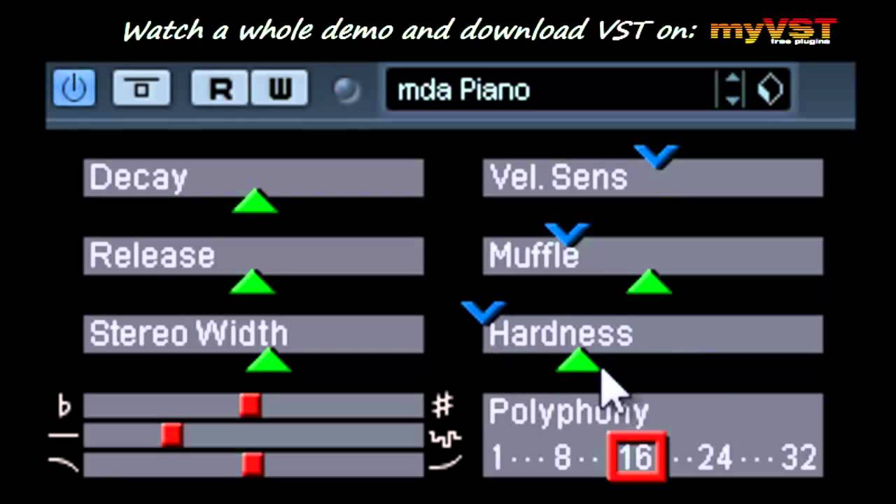 mda Piano - Free VST - myVST Demo - YouTube