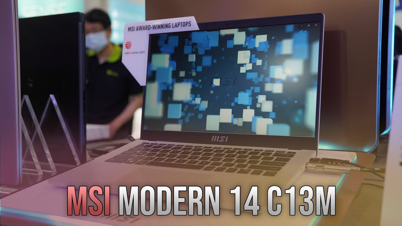 MSI Modern 14 C13M with 13th Gen Intel CPU Hands-On at Computex 2023 ...