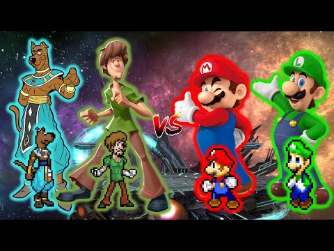 Shaggy OP & Scooby-Doo OP (G.O.D) vs Mario OP & Luigi OP in ...