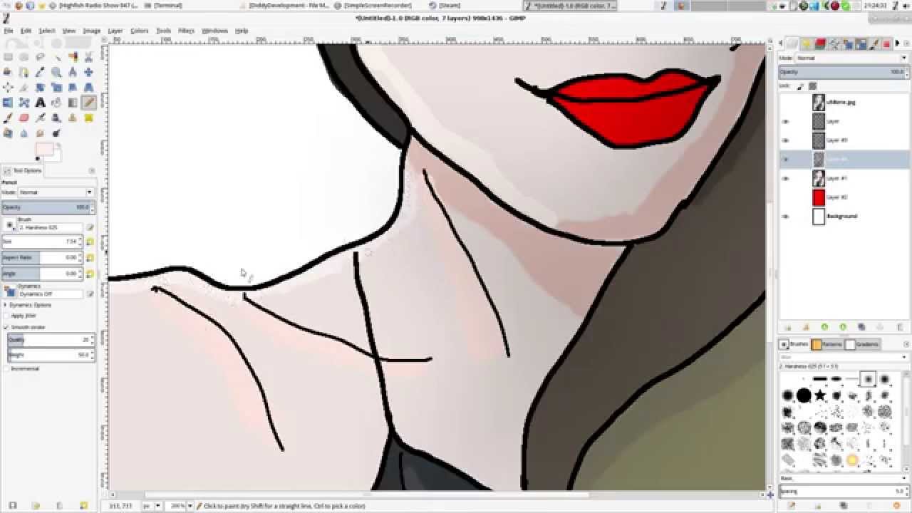 Bildbearbeitung in GIMP #6: Drawing a girl (Timelaps) - YouTube