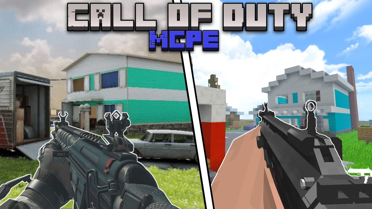 I turned mcpe into call of duty game using addons - YouTube