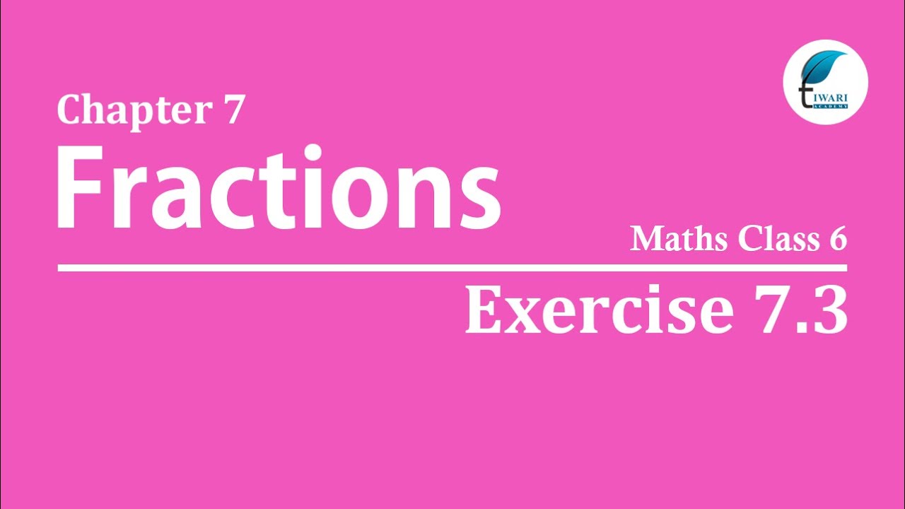NCERT Solutions for Class 6 Maths Chapter 7 Exercise 7.3 - YouTube