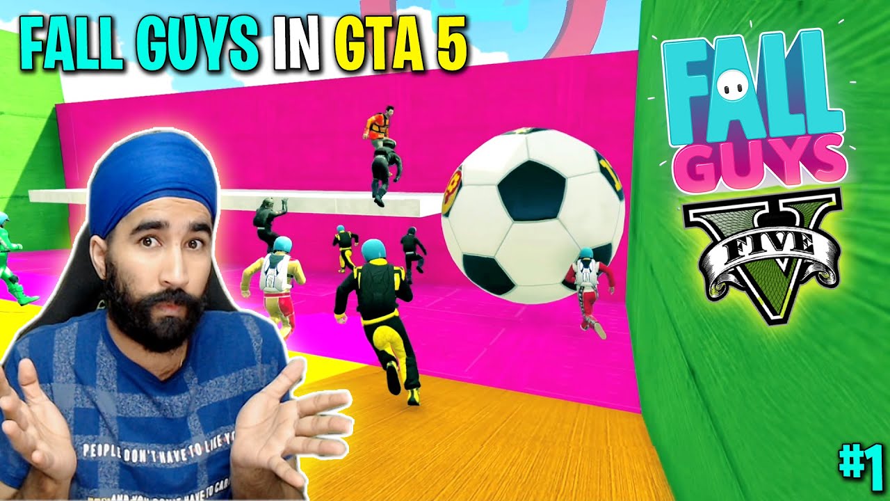 FALL GUYS IN GTA 5 😍 | FUNNY GTA V GAMEPLAY 🤣 PREET 2.0 - YouTube
