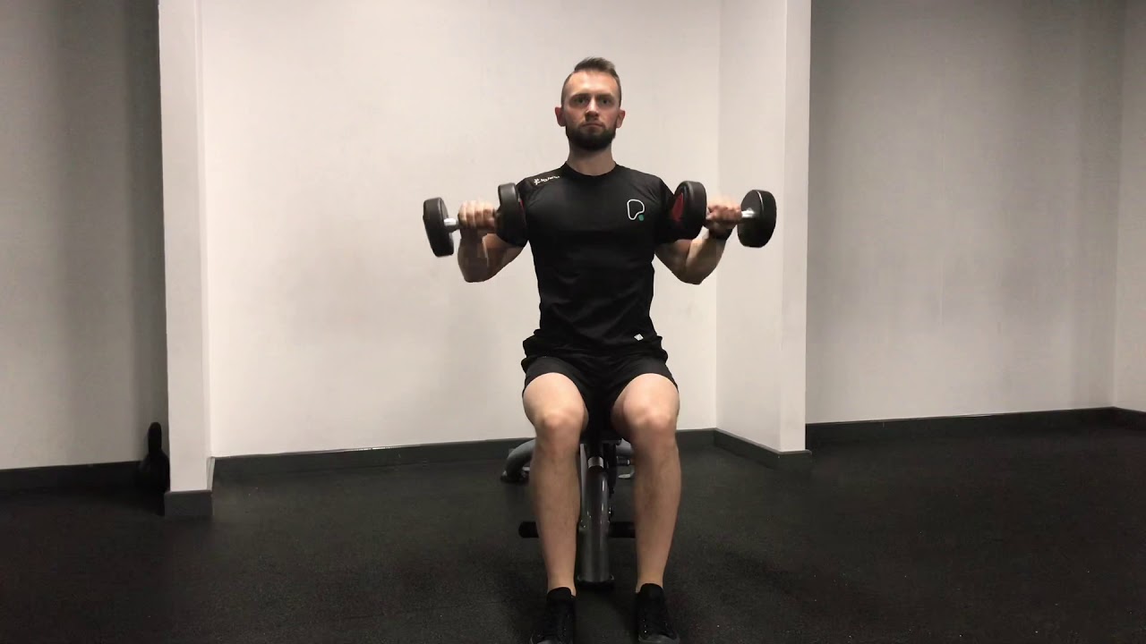 Seated Clean and Press w/DB - YouTube
