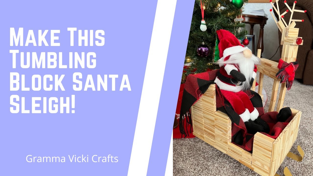 Santa Sleigh Tumbling Block Craft Tutorial | DIY Tumbling Block Craft ...