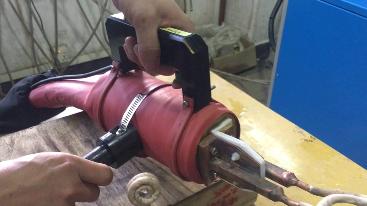 Condenser Copper Pipe Handheld Induction Brazing Machine Operation ...