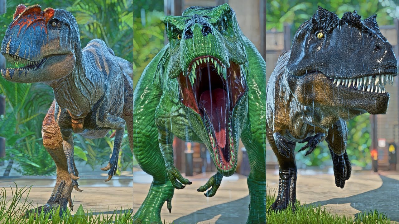 CARNOSAUR TREX VS YANGCHUANOSAURUS VS ACROCANTHOSAURUS Dinosaurs ...