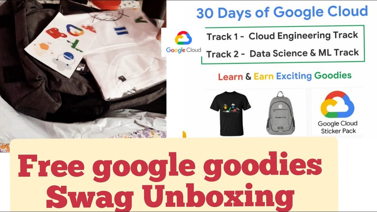 30DaysofGoogleCloud | Free Google Goodies | Google Swags Unboxing| Google Cloud Swags | Free ...