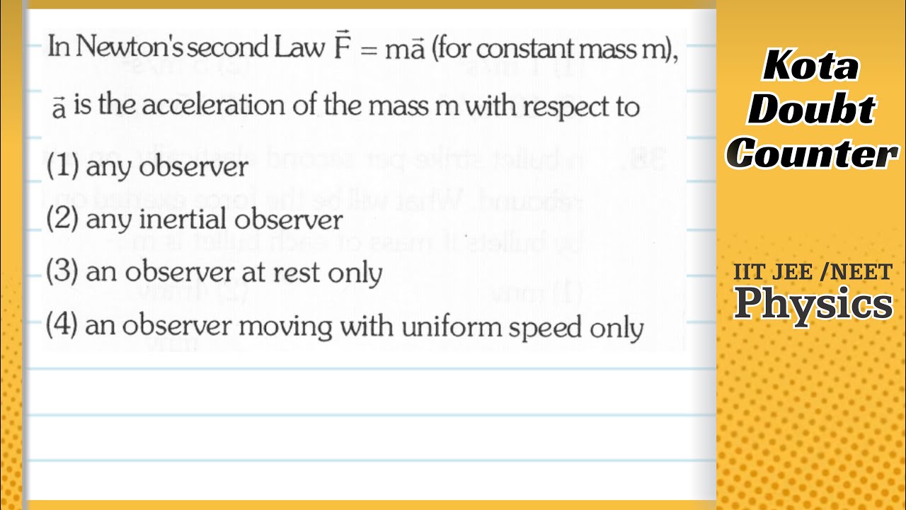 In Newton's second Law F=ma (for constant mass m), a is the ...