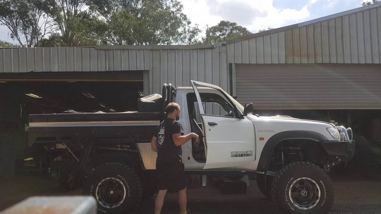 Air bagged patrol ute - YouTube