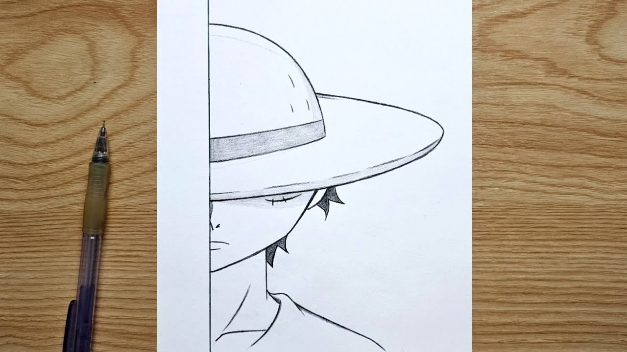 How to draw Monkey D Luffy | Luffy step by step | Easy Luffy drawing ...