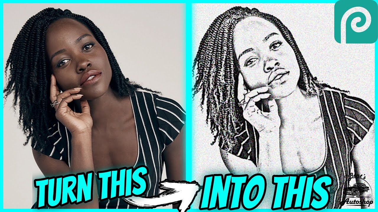 Pencil Drawings Made EASY in PhotoPea - | FREE PHOTOSHOP | - YouTube