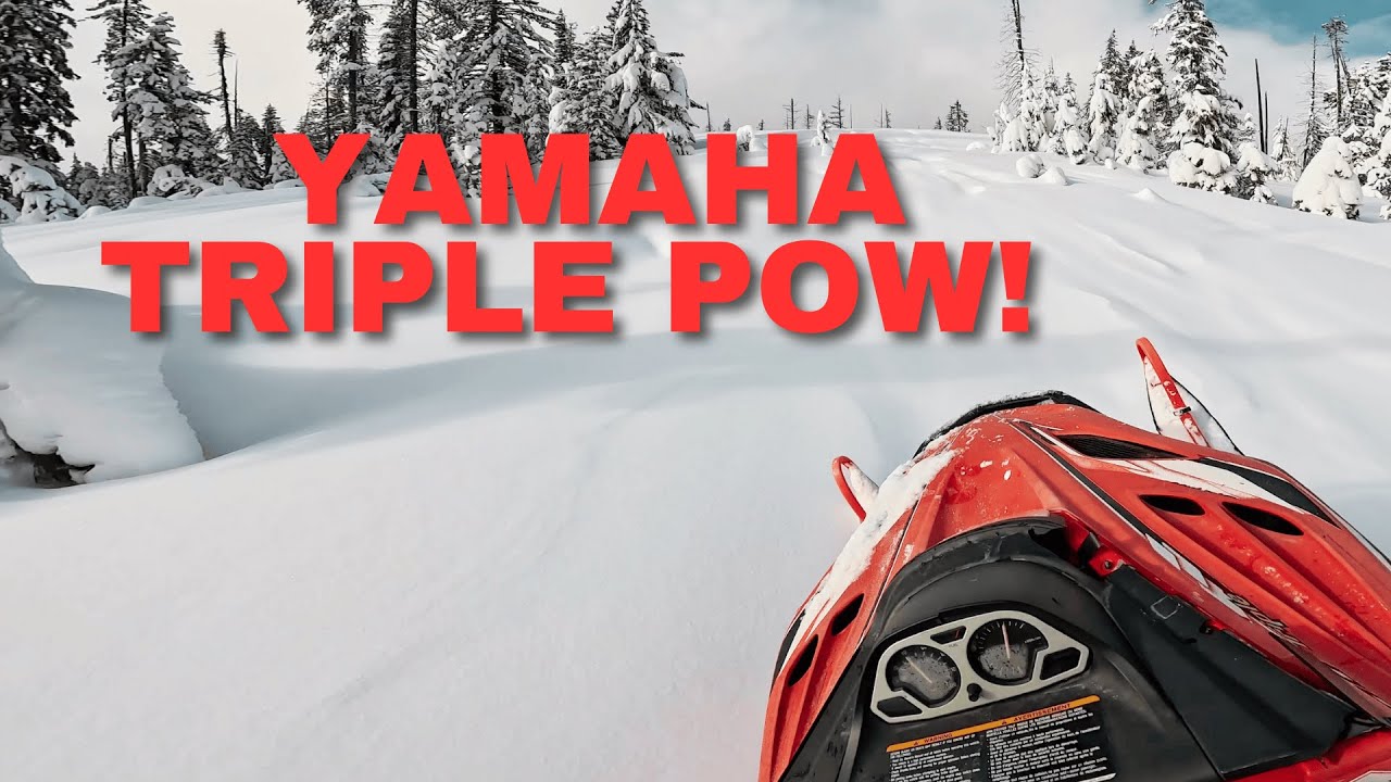 Yamaha Mountain Max Triple Cylinder in DEEP POW! (Straight ripping ...