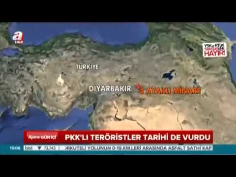 Ermeni kökenli PKK'lı dinsiz teröristler Kurşunlu Camisini yakıp yıkmaları