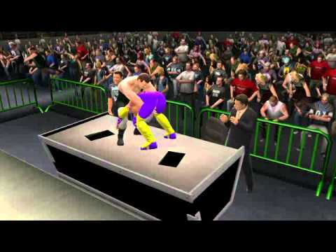 WWE '13 Styles clash through the anouncer table - YouTube